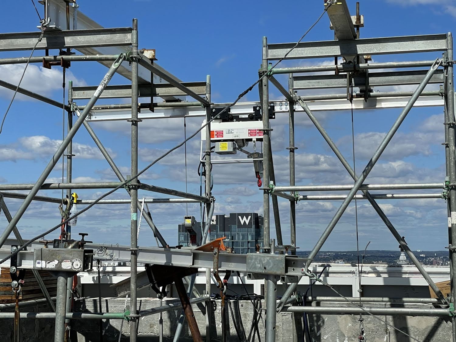 Suspended In The Sky In Philadelphia - BETA MAX Hoists
